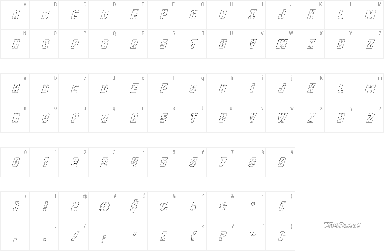 Iron Forge Outline Italic Font | wfonts.com - download free