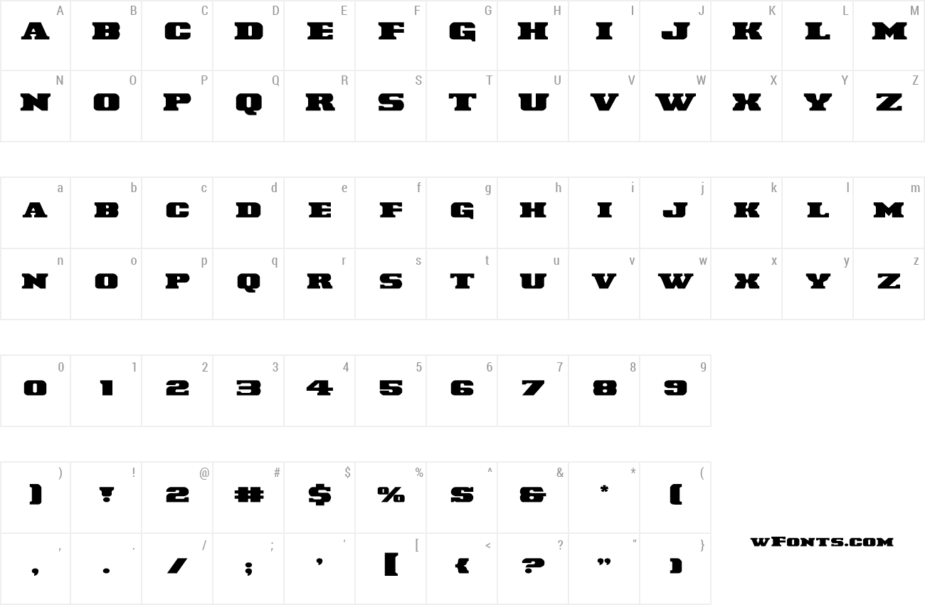 Laredo Trail Expanded Font | wfonts.com - download free