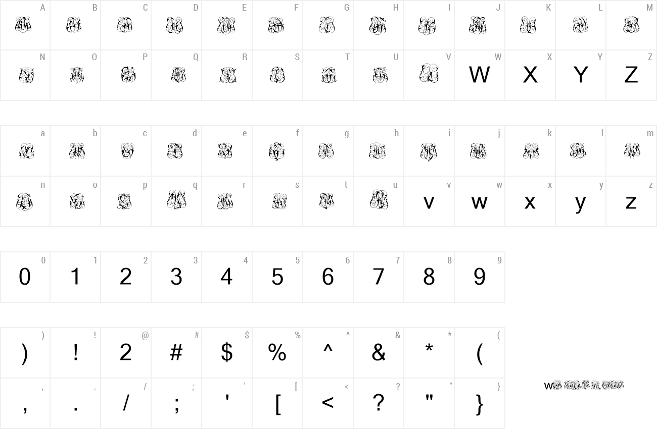 Hard to Read Monograms Two Font | wfonts.com - download free