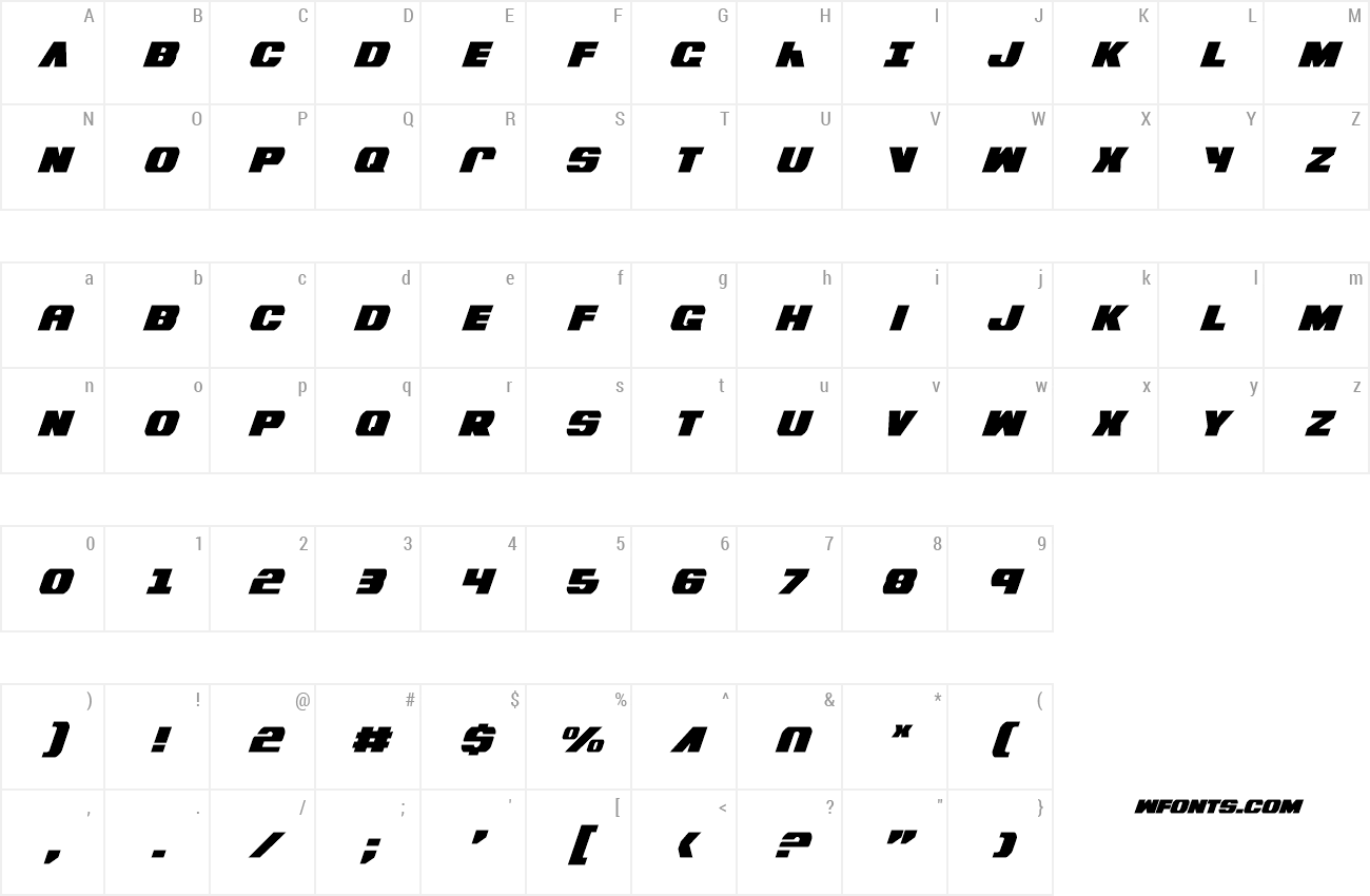 Bummer Condensed Italic Font | wfonts.com - download free