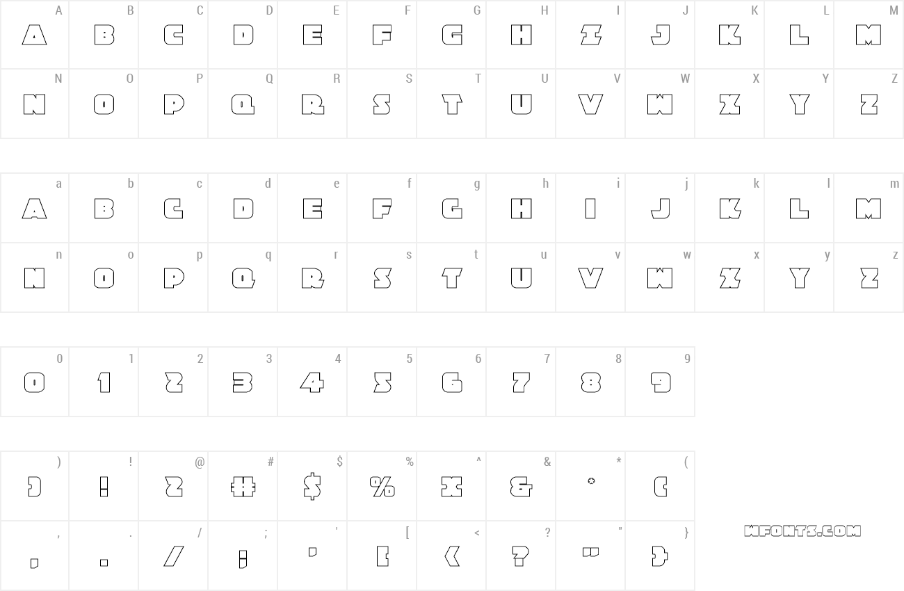 Jedi Special Forces Outline Font | wfonts.com - download free