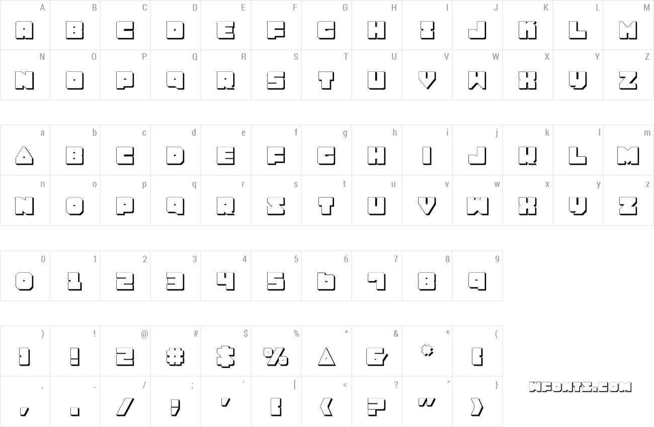 Lobo Tommy 3D Font | wfonts.com - download free