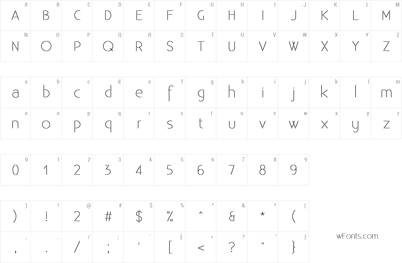 Existence Stencil Light Font | wfonts.com - download free