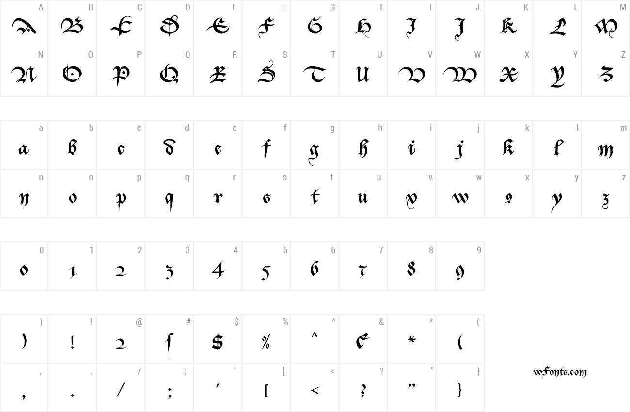 Bastarda-K Font | wfonts.com - download free