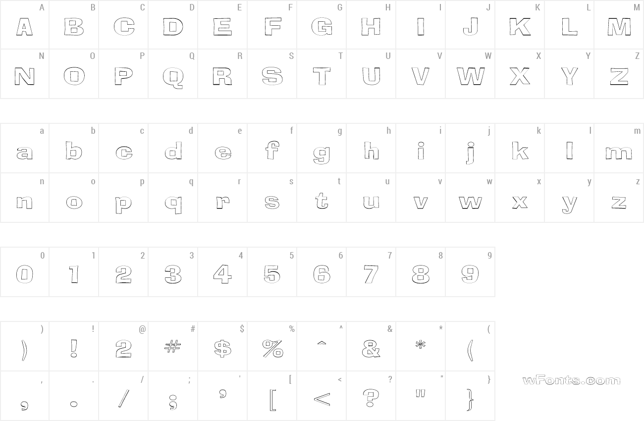 BloxOutline Font | wfonts.com - download free