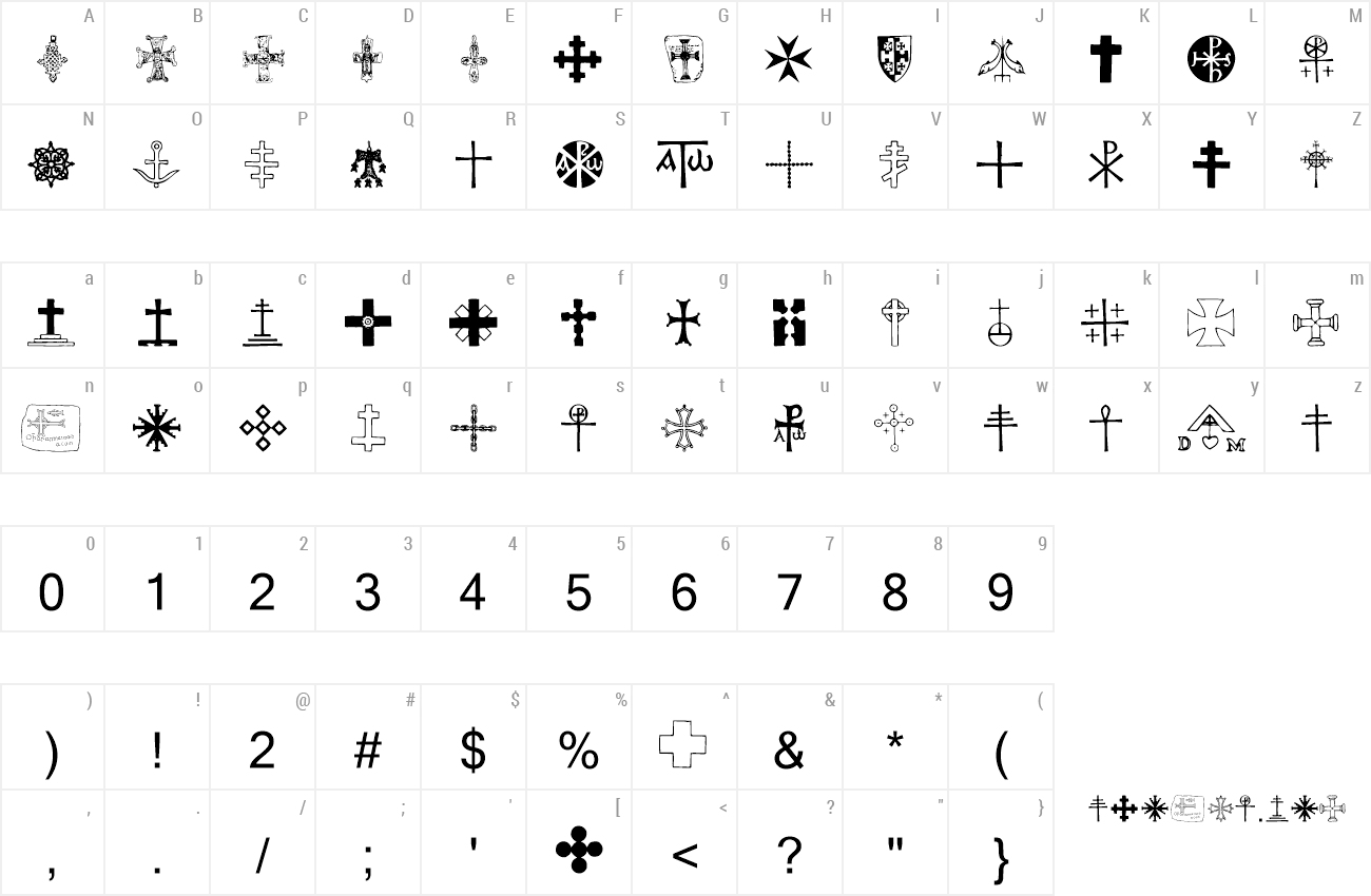 Crosses Font | wfonts.com - download free