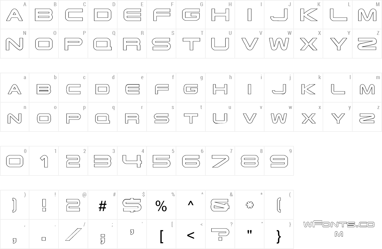 EndzoneOutline Font | wfonts.com - download free