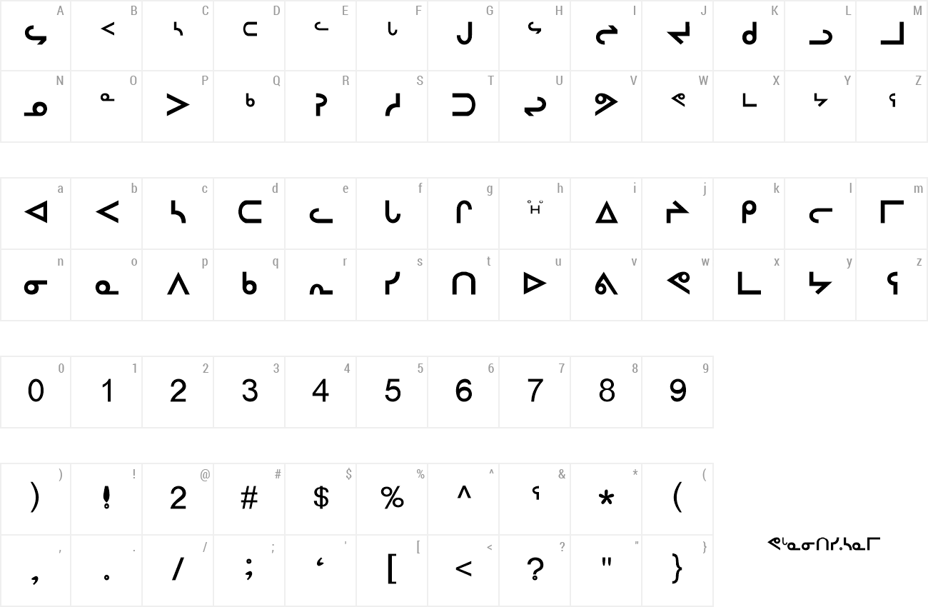 Download Free Font Inuktitut-Sri