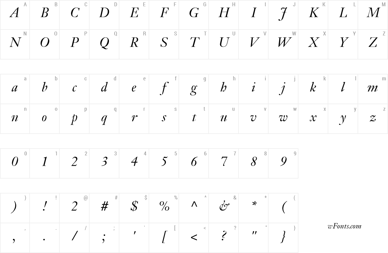 JansonText-Italic Font | wfonts.com - download free