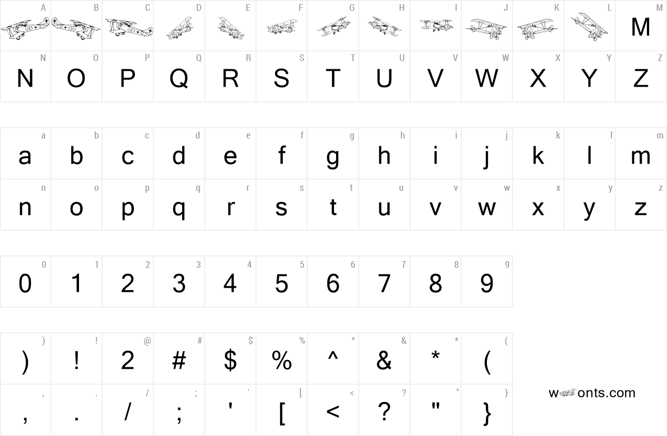 Planes Font | wfonts.com - download free