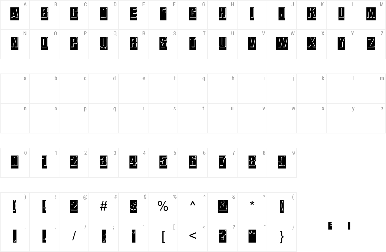 Reverse Relief Caps Font | wfonts.com - download free