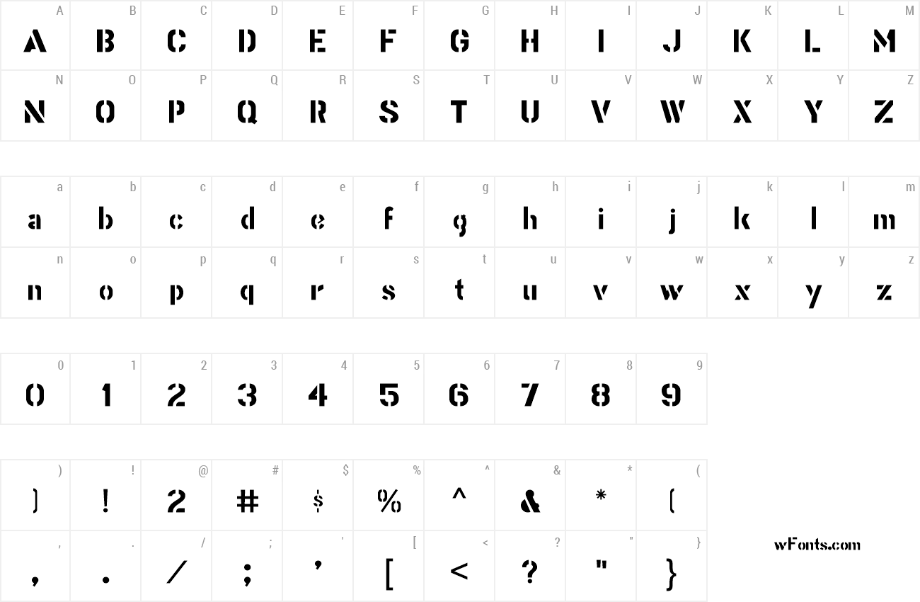 Stencil Gothic JL Font | wfonts.com - download free