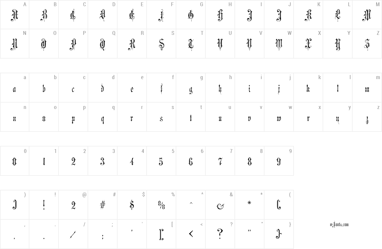 Victorian Gothic One Font | wfonts.com - download free