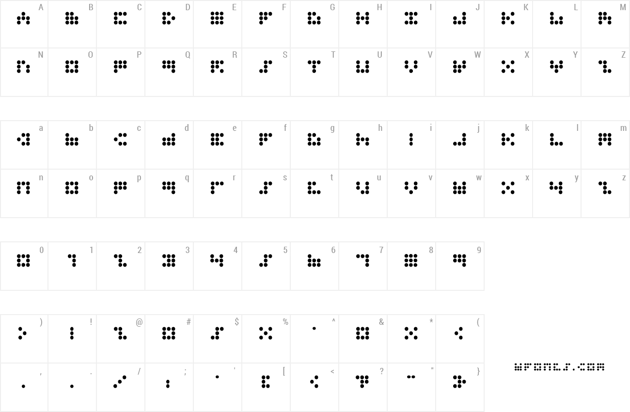 Download Free Font 3x3 dots