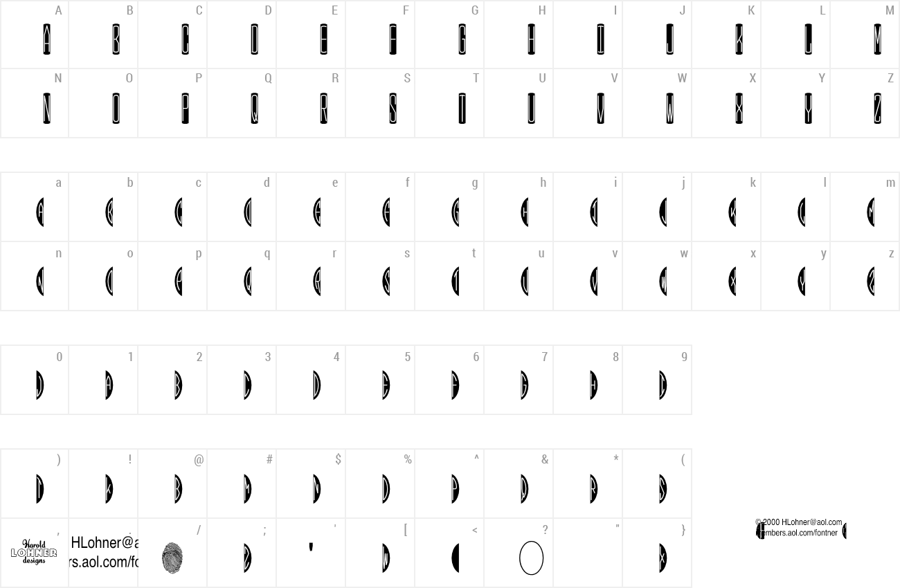 Black Oval Monogram Font | wfonts.com - download free