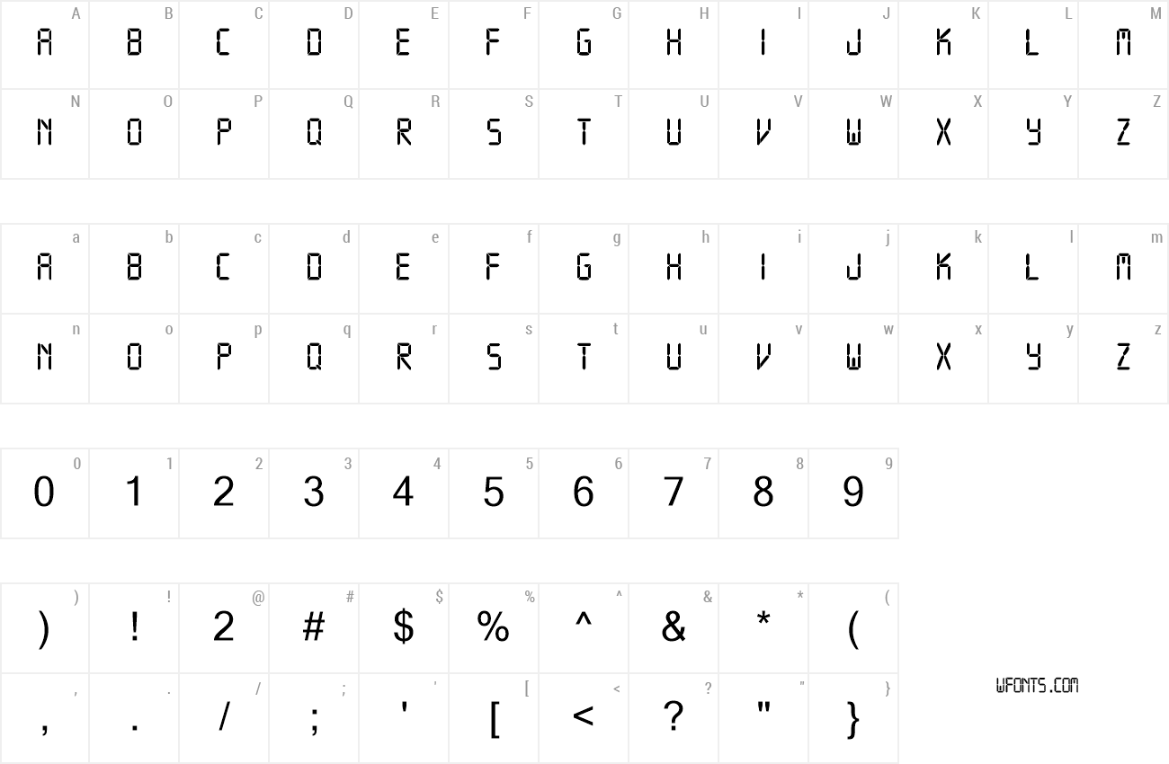 Amin Digital CAPS Font | wfonts.com - download free