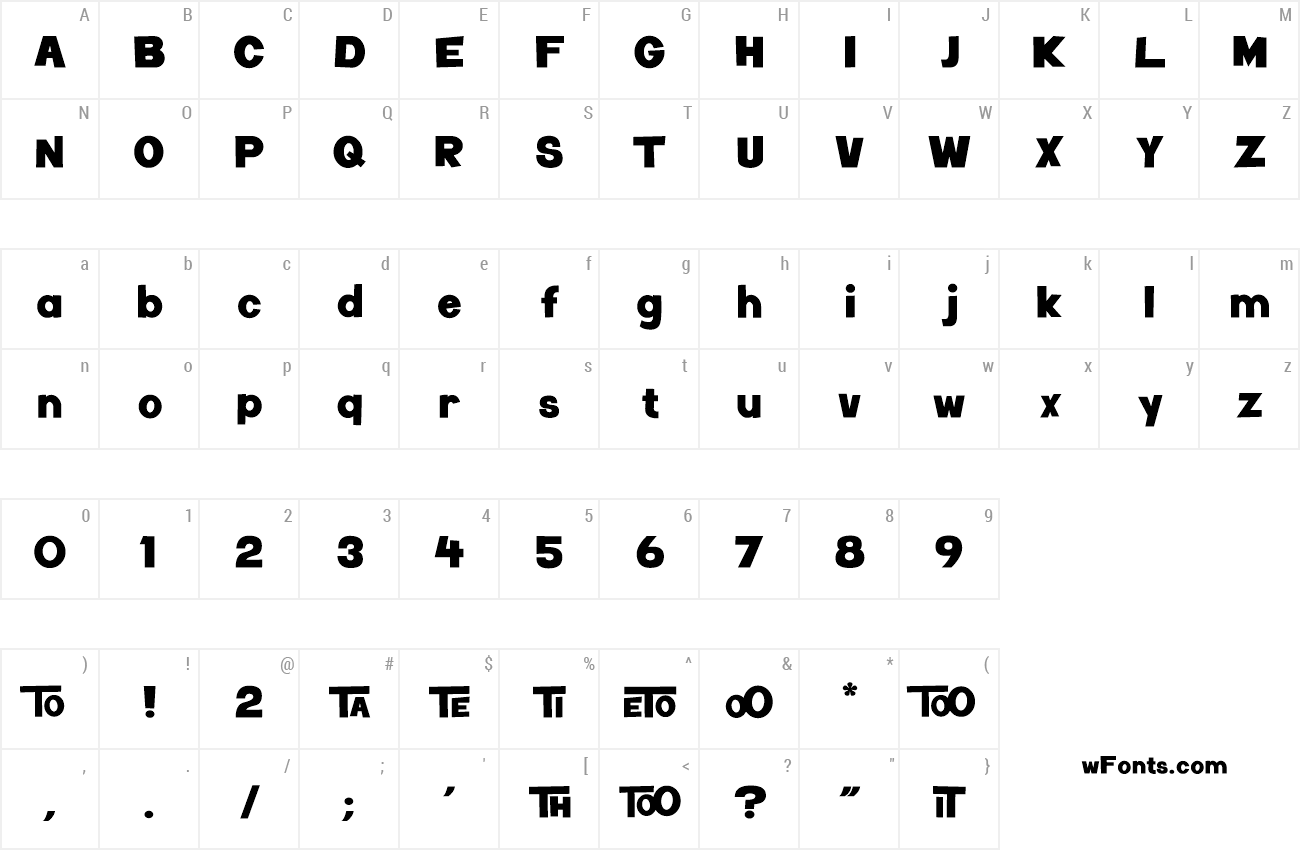 Teletoon Lowercase Font | wfonts.com - download free