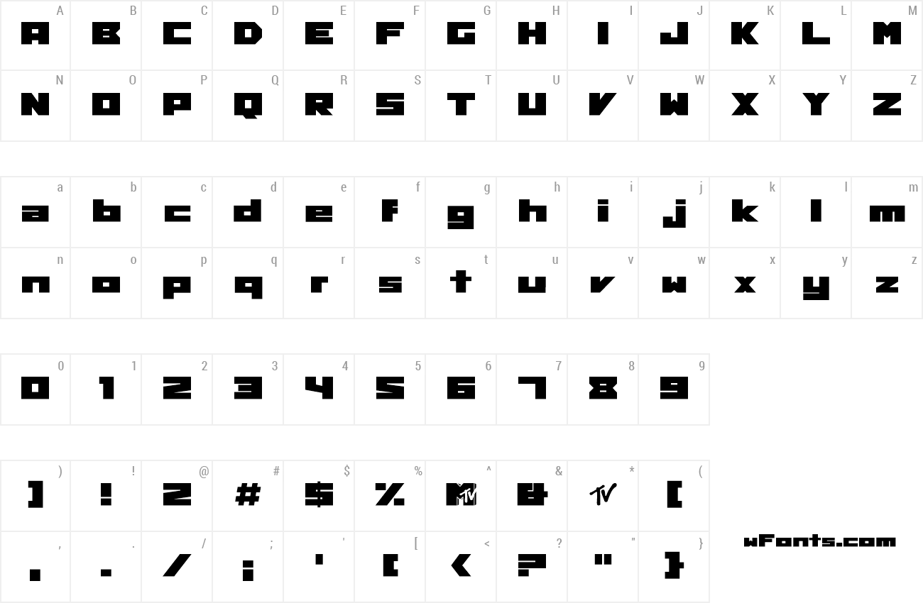 Download Free Font MTV Lowercase 2