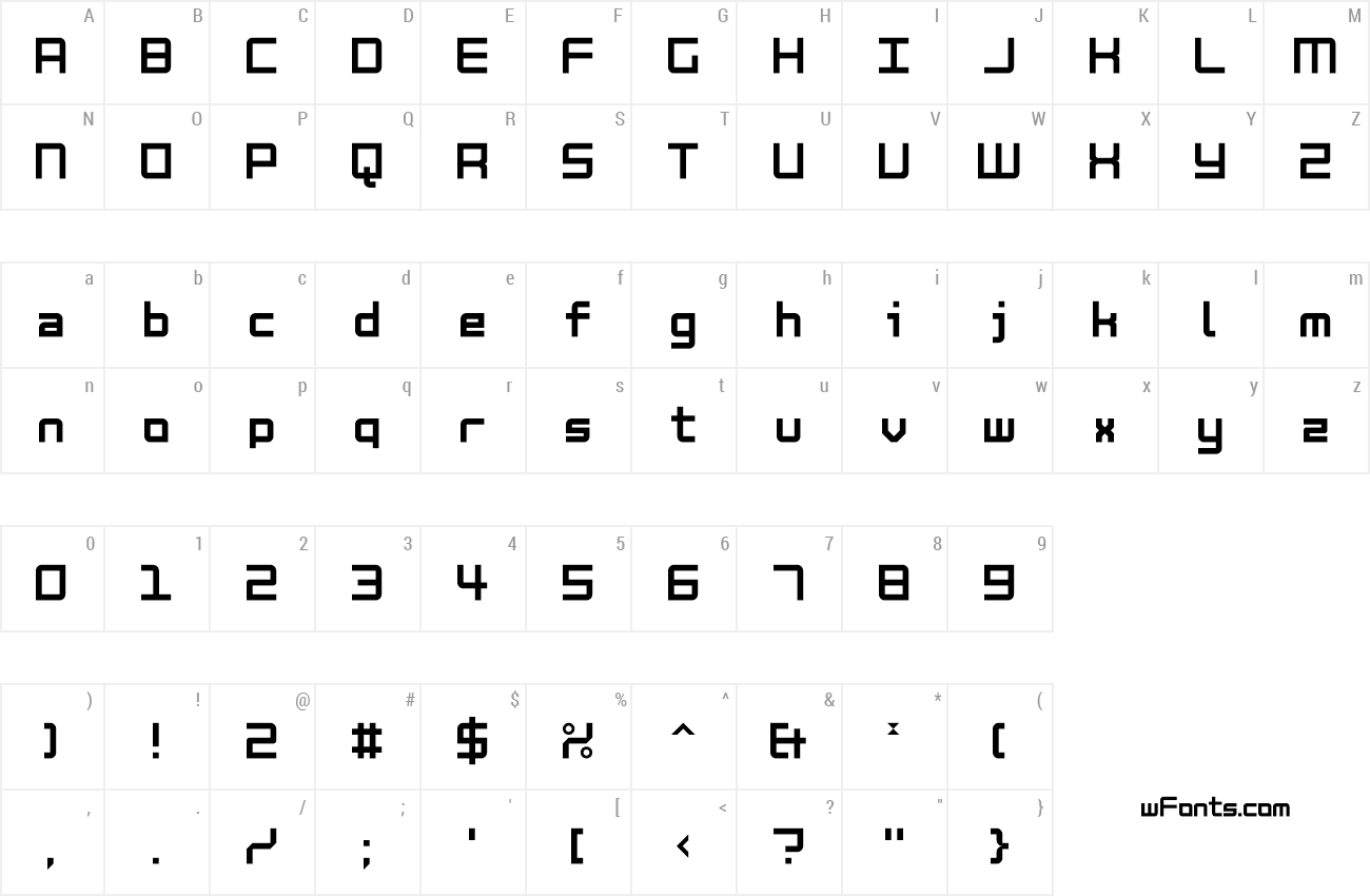 SM Grid Text Rounded Font | wfonts.com - download free