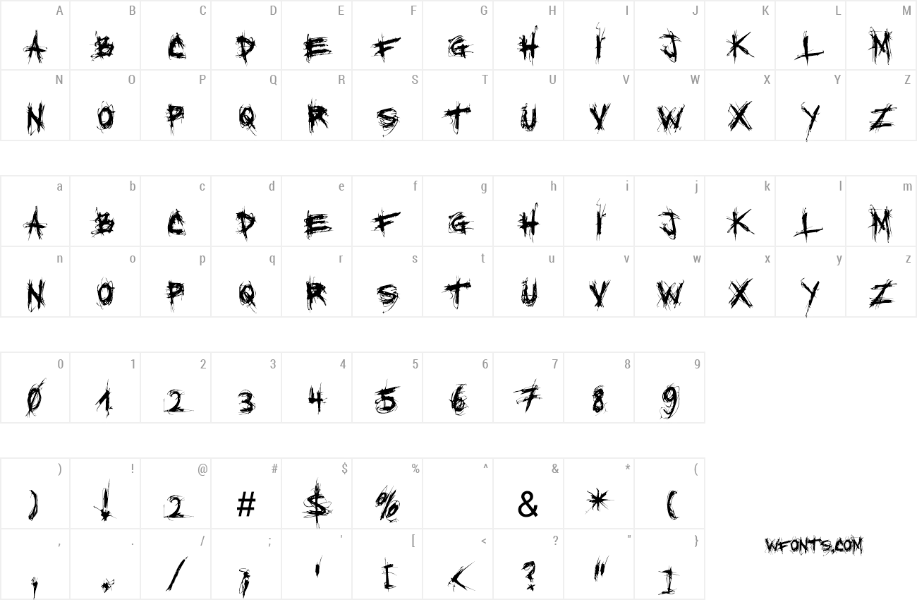 XXII SCRATCH Font | wfonts.com - download free