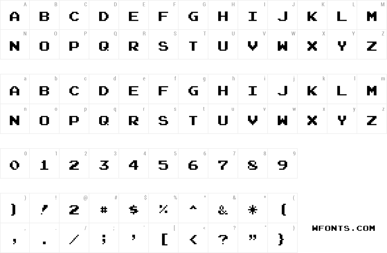 Joystix Font | wfonts.com - download free