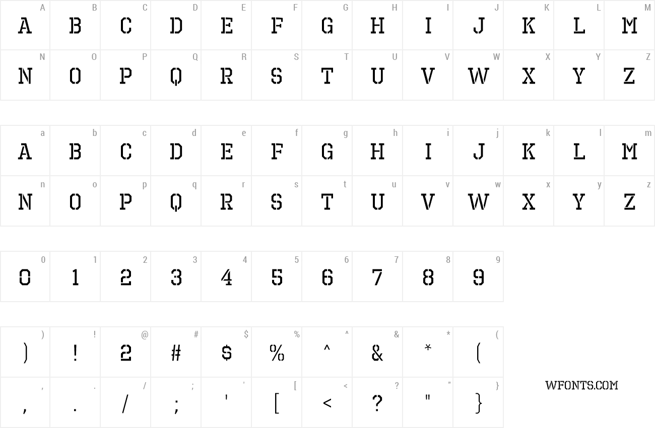 Octin Prison Font | wfonts.com - download free