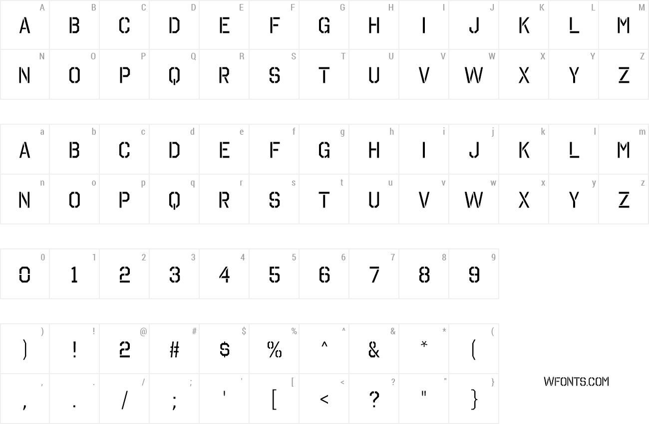 Octin Stencil Font | wfonts.com - download free
