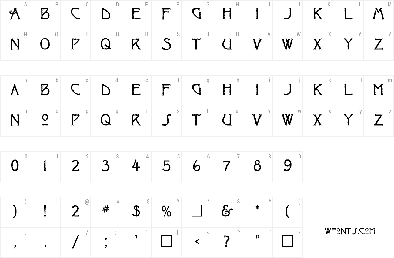 Jagged Regular Font | wfonts.com - download free