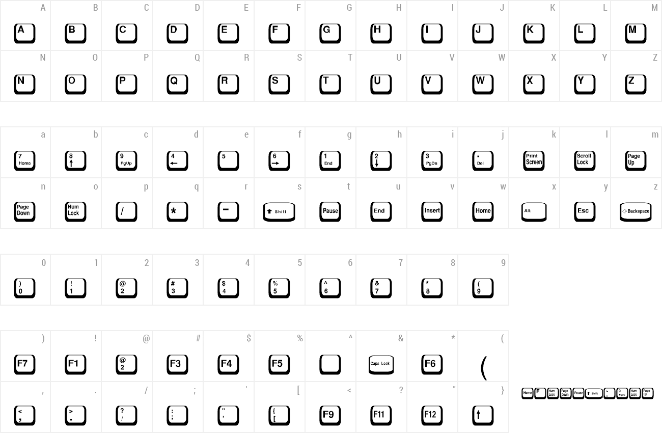 Download Free Font KeyCaps