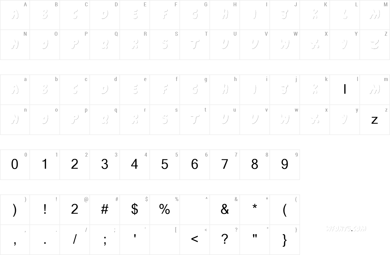 Cartoon Shadow Font | wfonts.com - download free