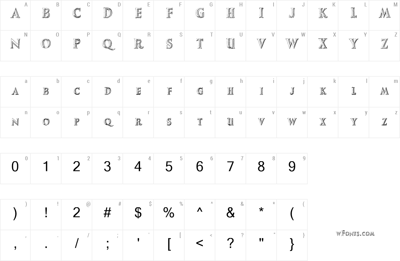 Augustus Beveled Font | wfonts.com - download free