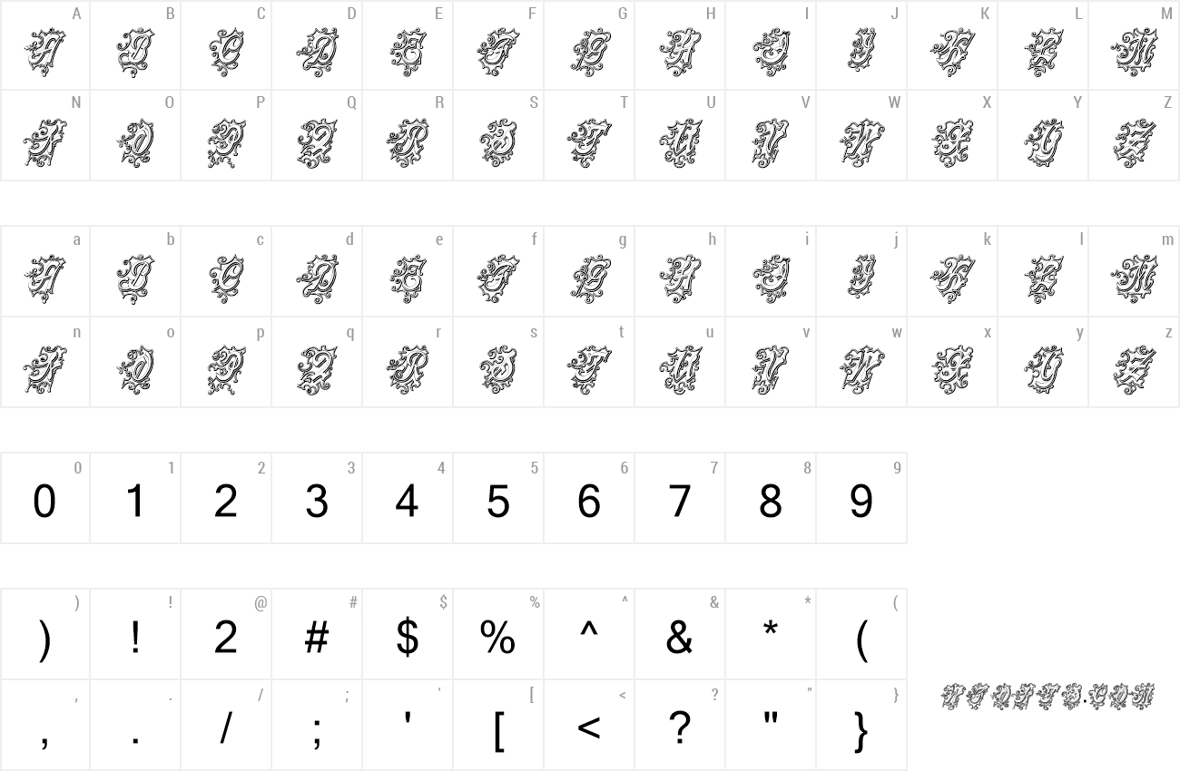 Centennial Script Fancy Three Font | wfonts.com - download free