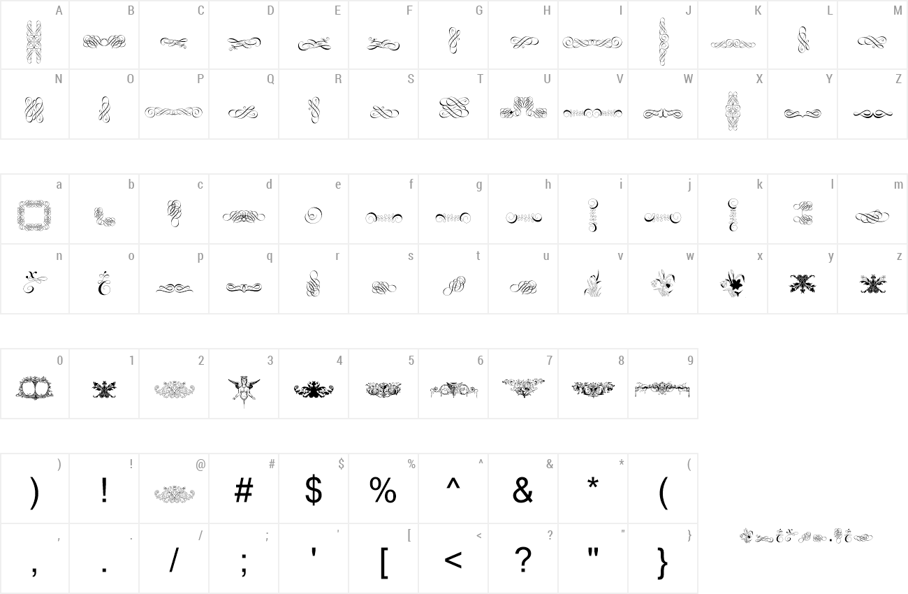 Cornucopia Of Ornaments Font | wfonts.com - download free