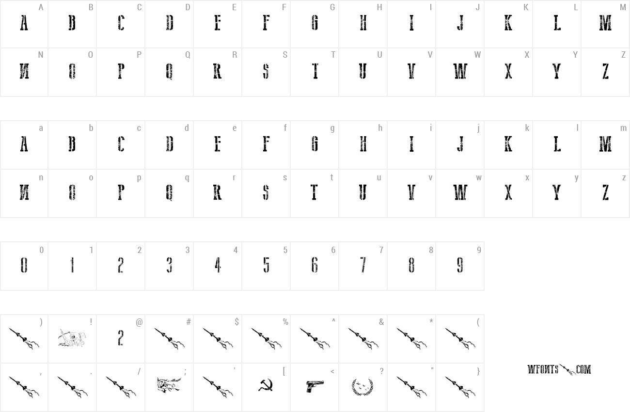 USSR Army Font | wfonts.com - download free