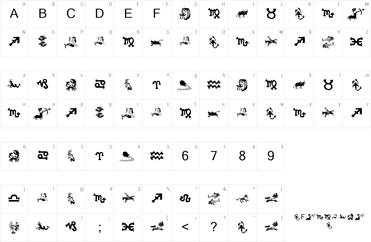 Xilo In Zodiac Font | wfonts.com - download free