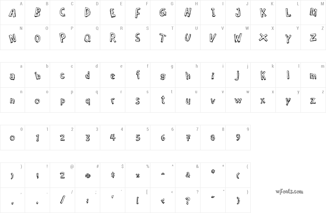 Cartoon Relief Font | wfonts.com - download free