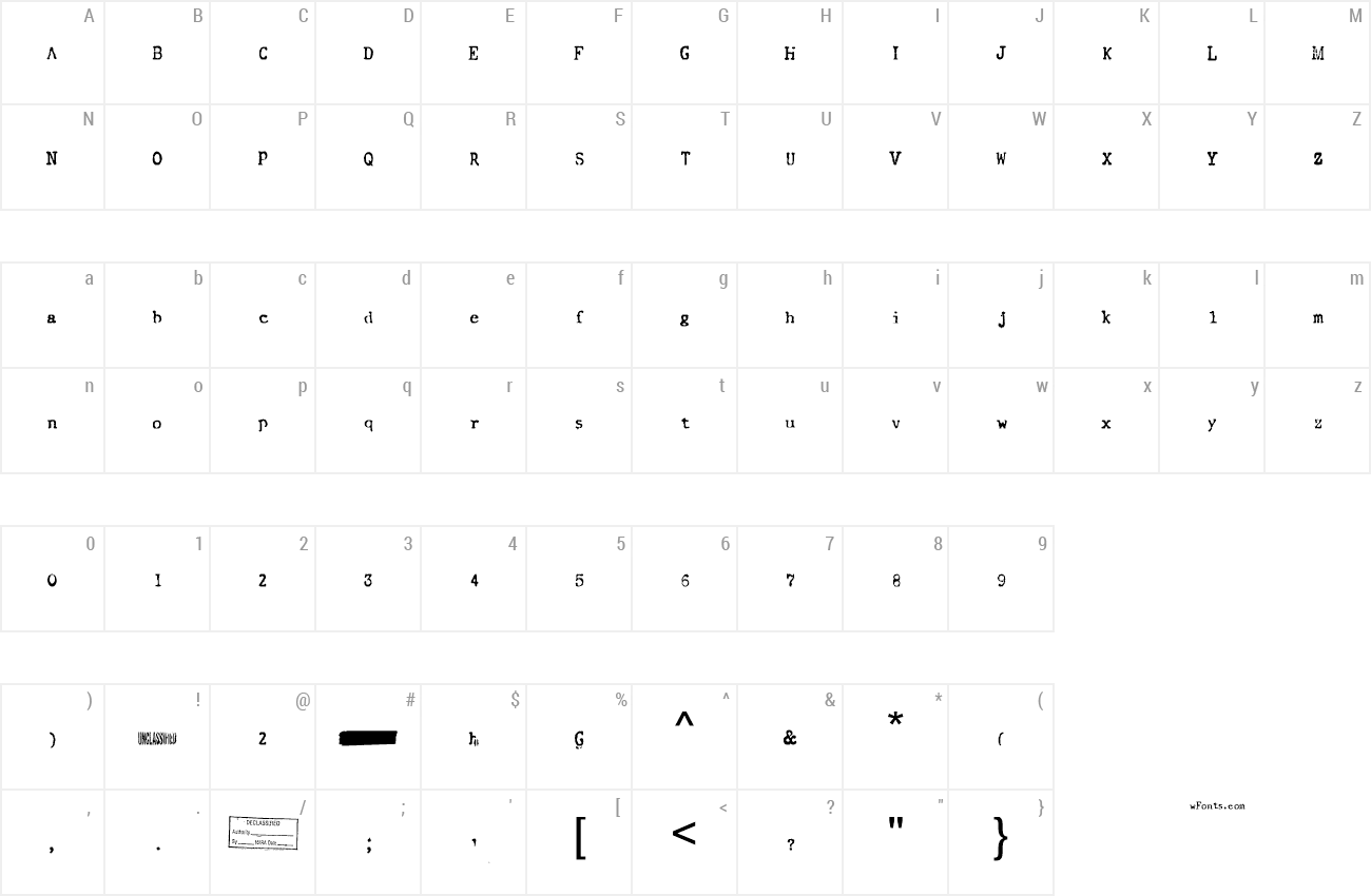 FBI Old Report Font | wfonts.com - download free