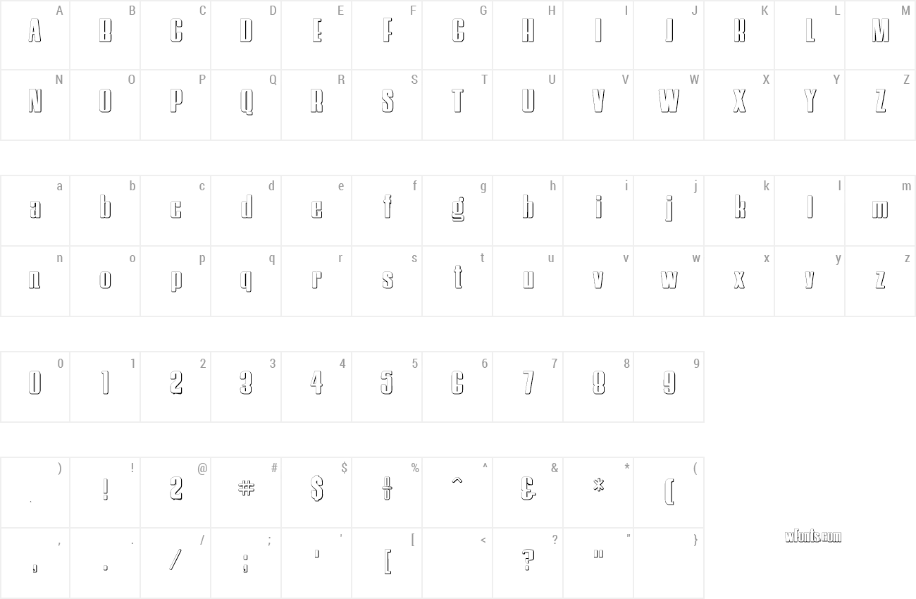 Hostil Beveled Font | wfonts.com - download free