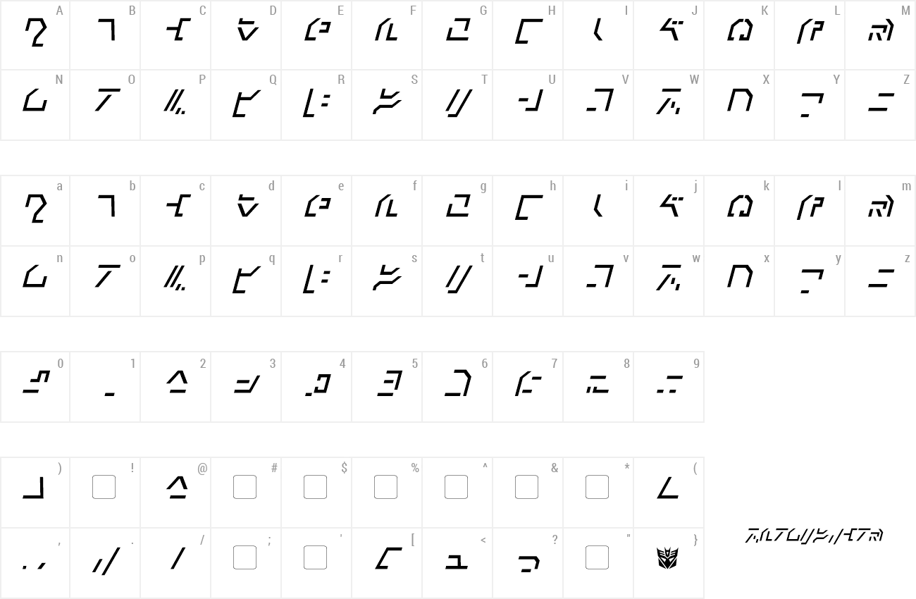 Modern Cybertronic Font | wfonts.com - download free