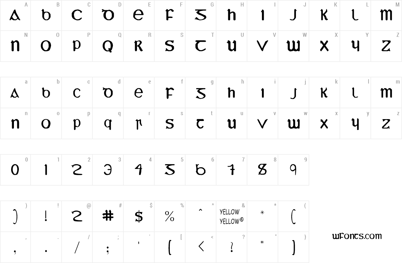 YY Uncial Most Irish Font | wfonts.com - download free