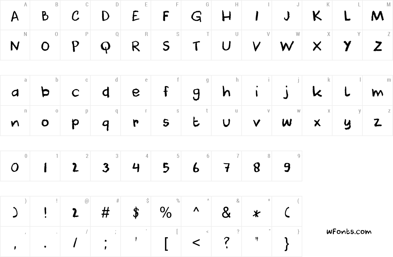 DK Cool Crayon Font | wfonts.com - download free