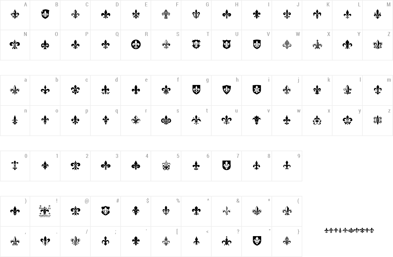 Fleur de Lis Font | wfonts.com - download free