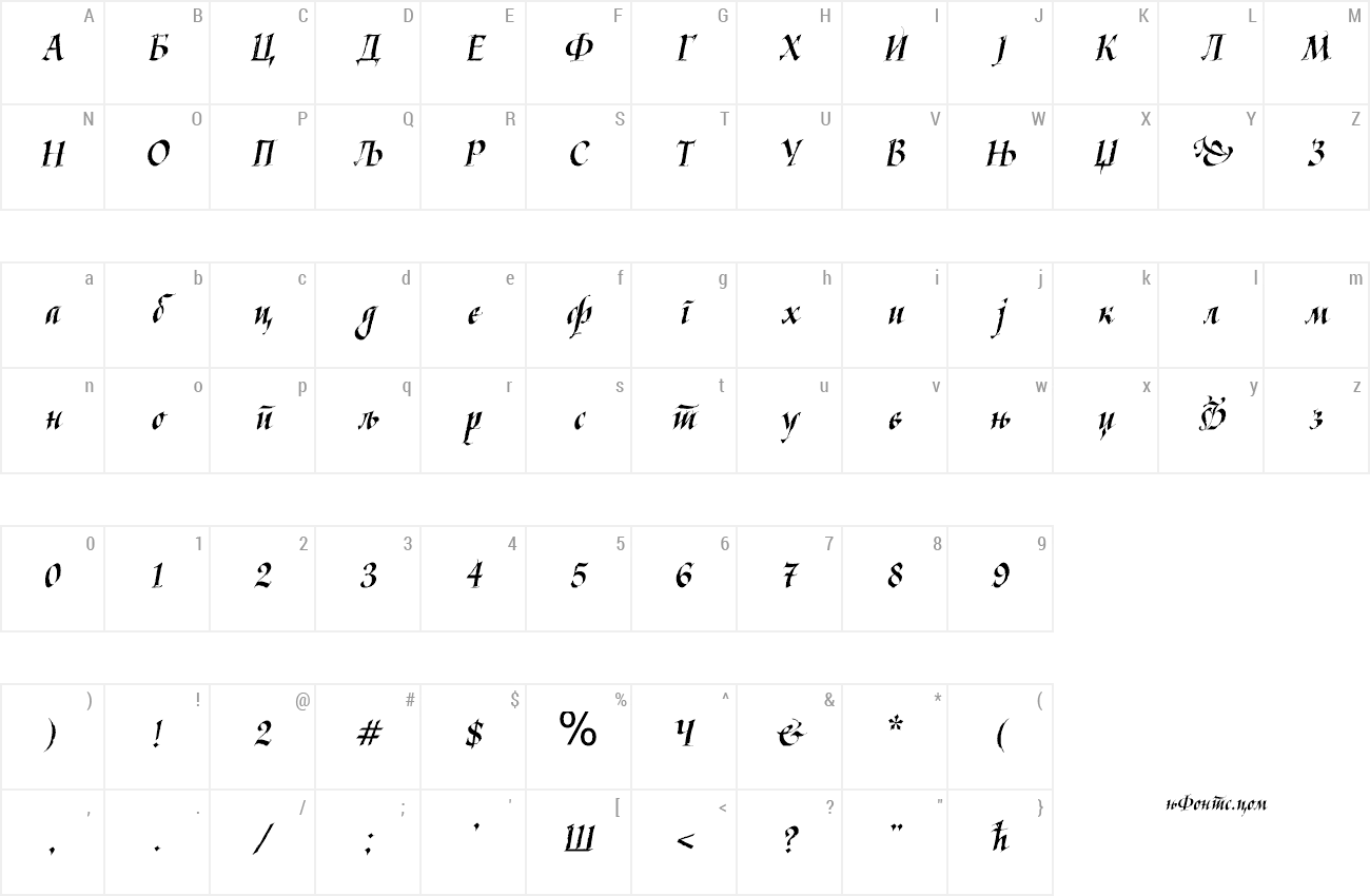 Kaligraf Cyr Font | wfonts.com - download free