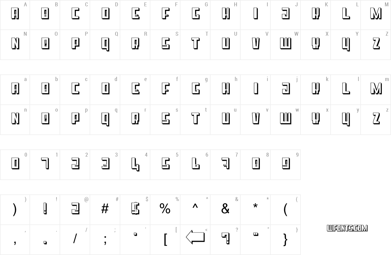 Super Cube Font | wfonts.com - download free