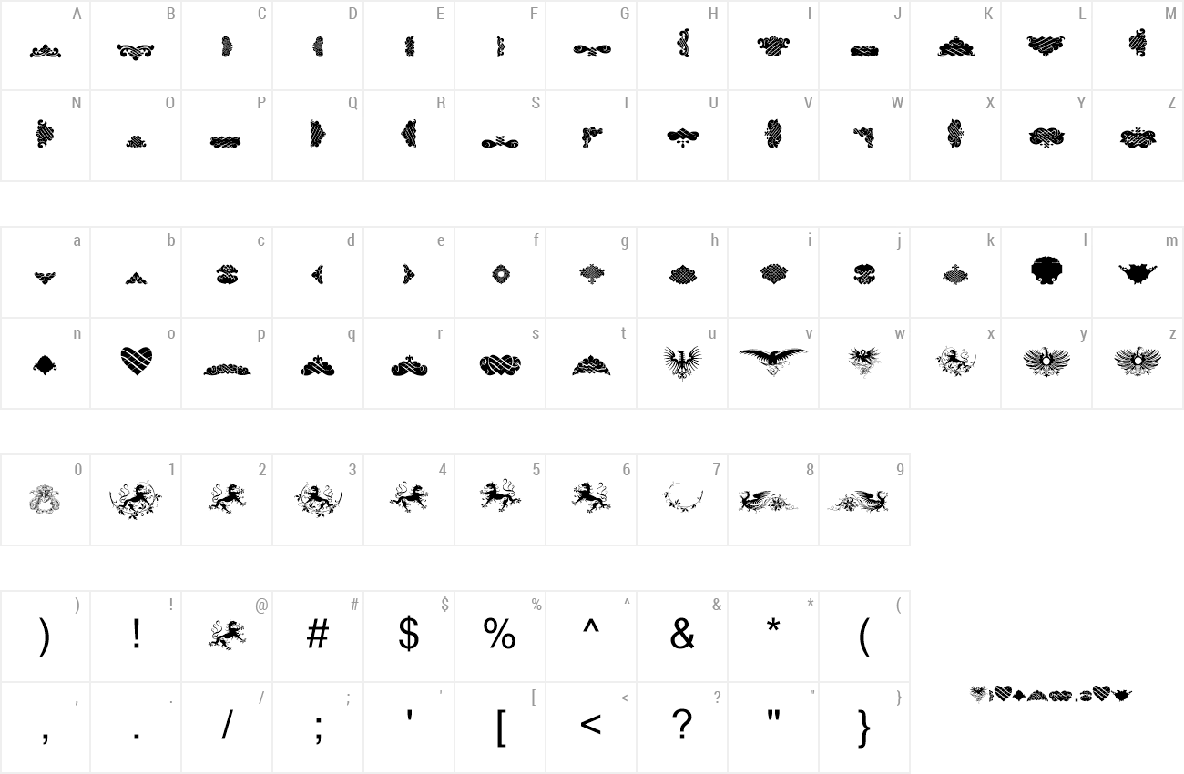 Unpublished Ornaments Font | wfonts.com - download free