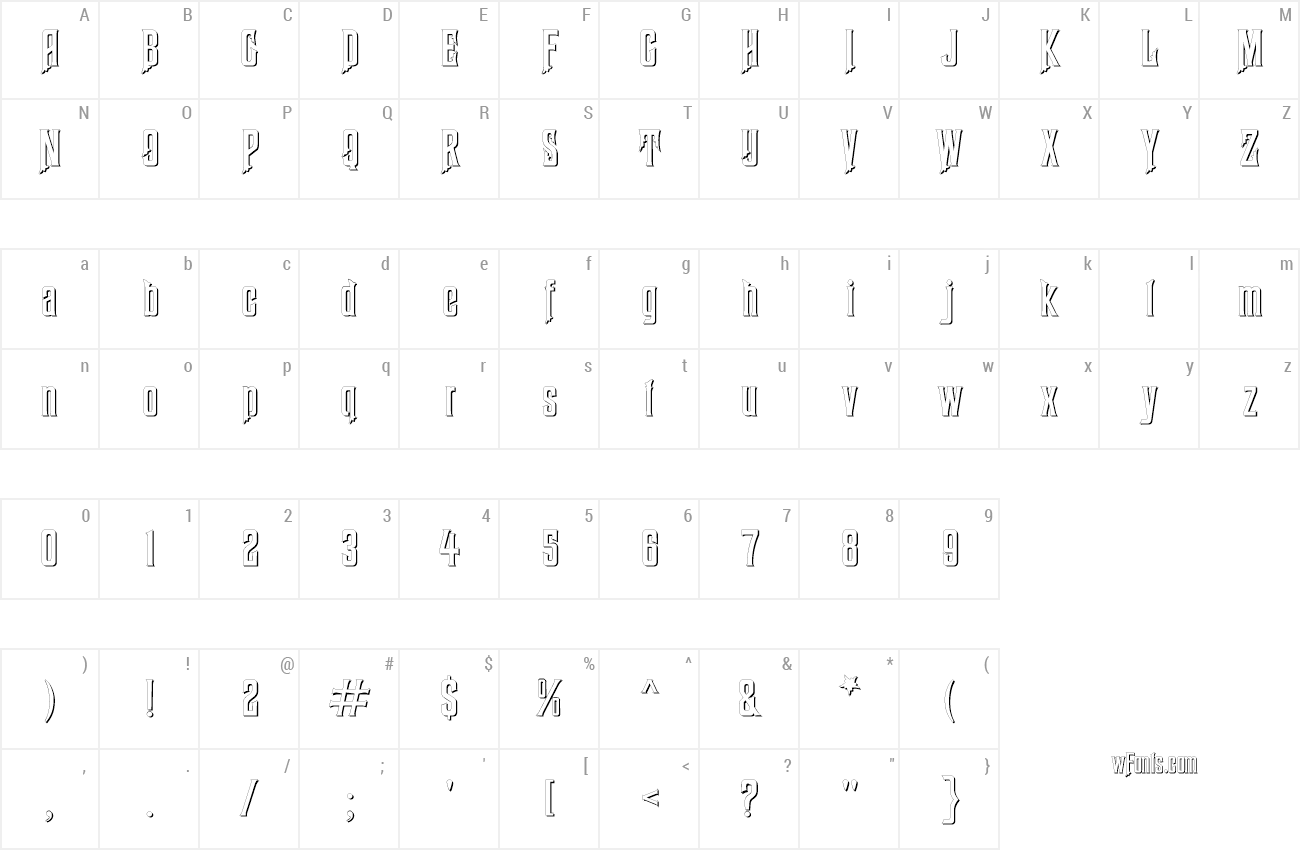 Haunted Mouse Shadow Font | wfonts.com - download free