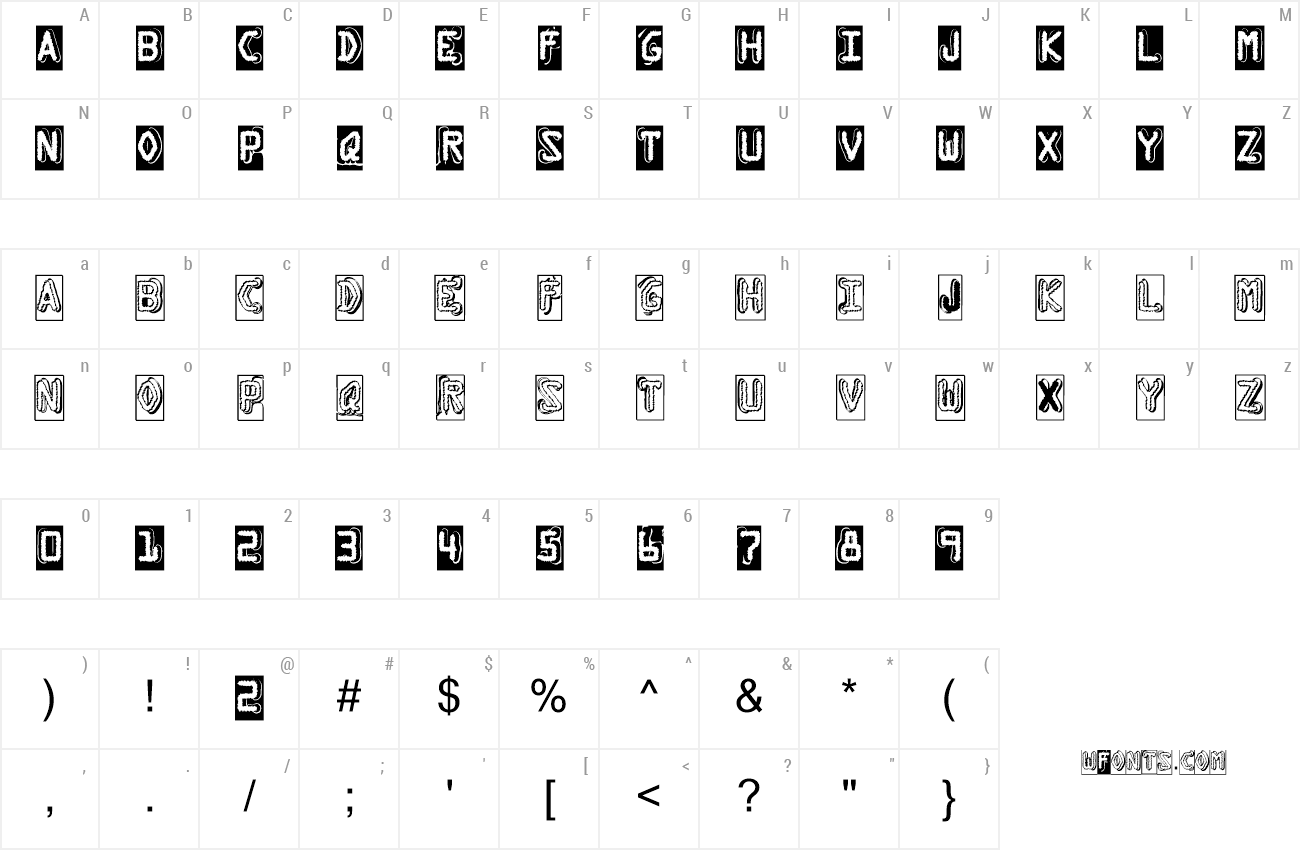 Dymo Grunge Bubble Font | wfonts.com - download free