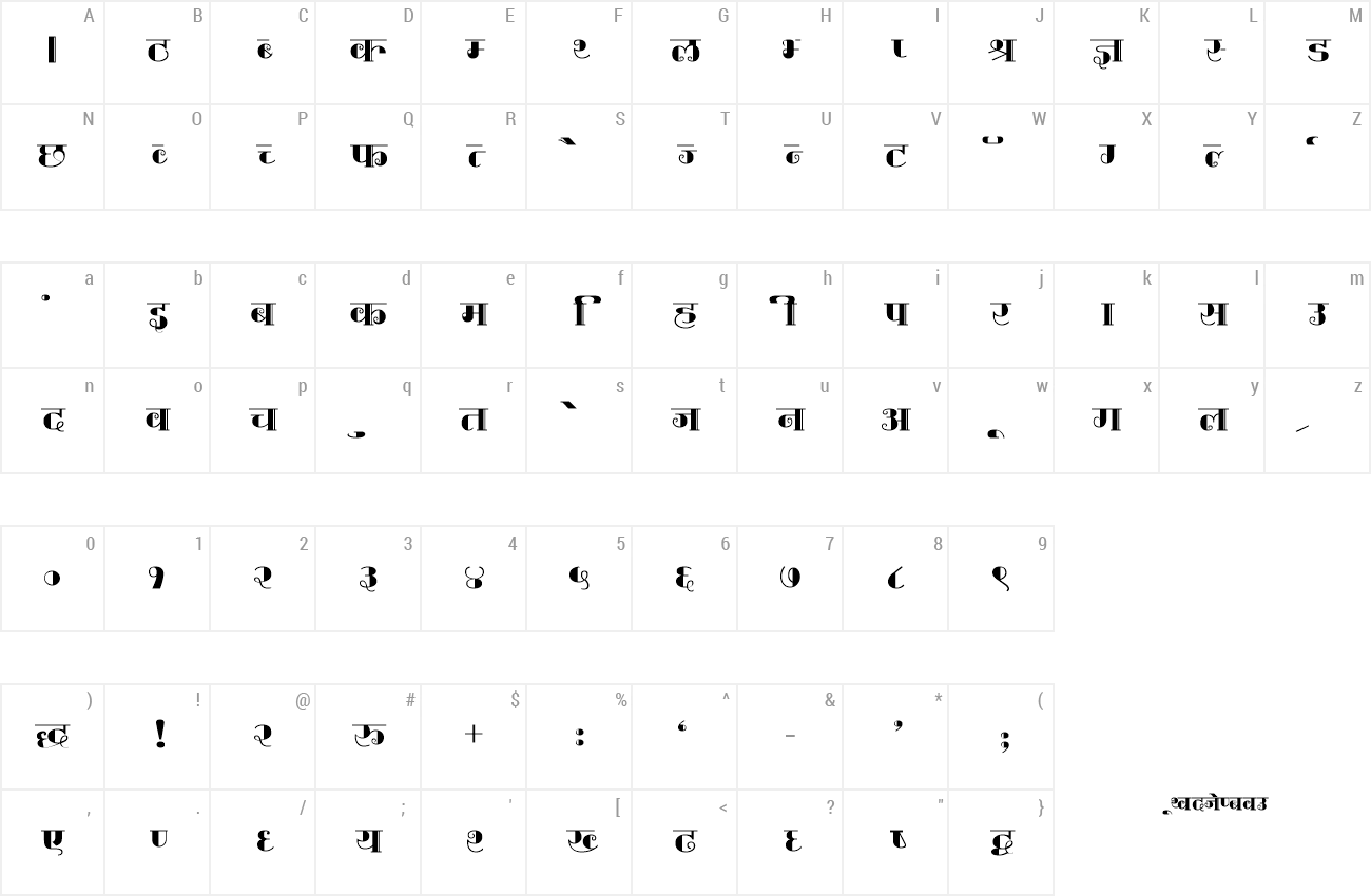 Kruti Dev Display 440 Font | wfonts.com - download free