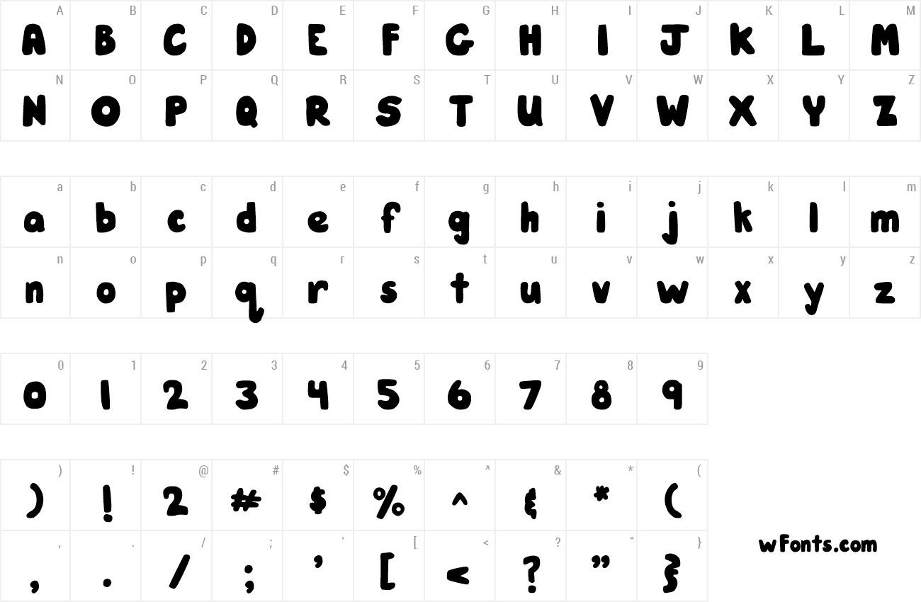 DJB Hunky Chunk Font | wfonts.com - download free