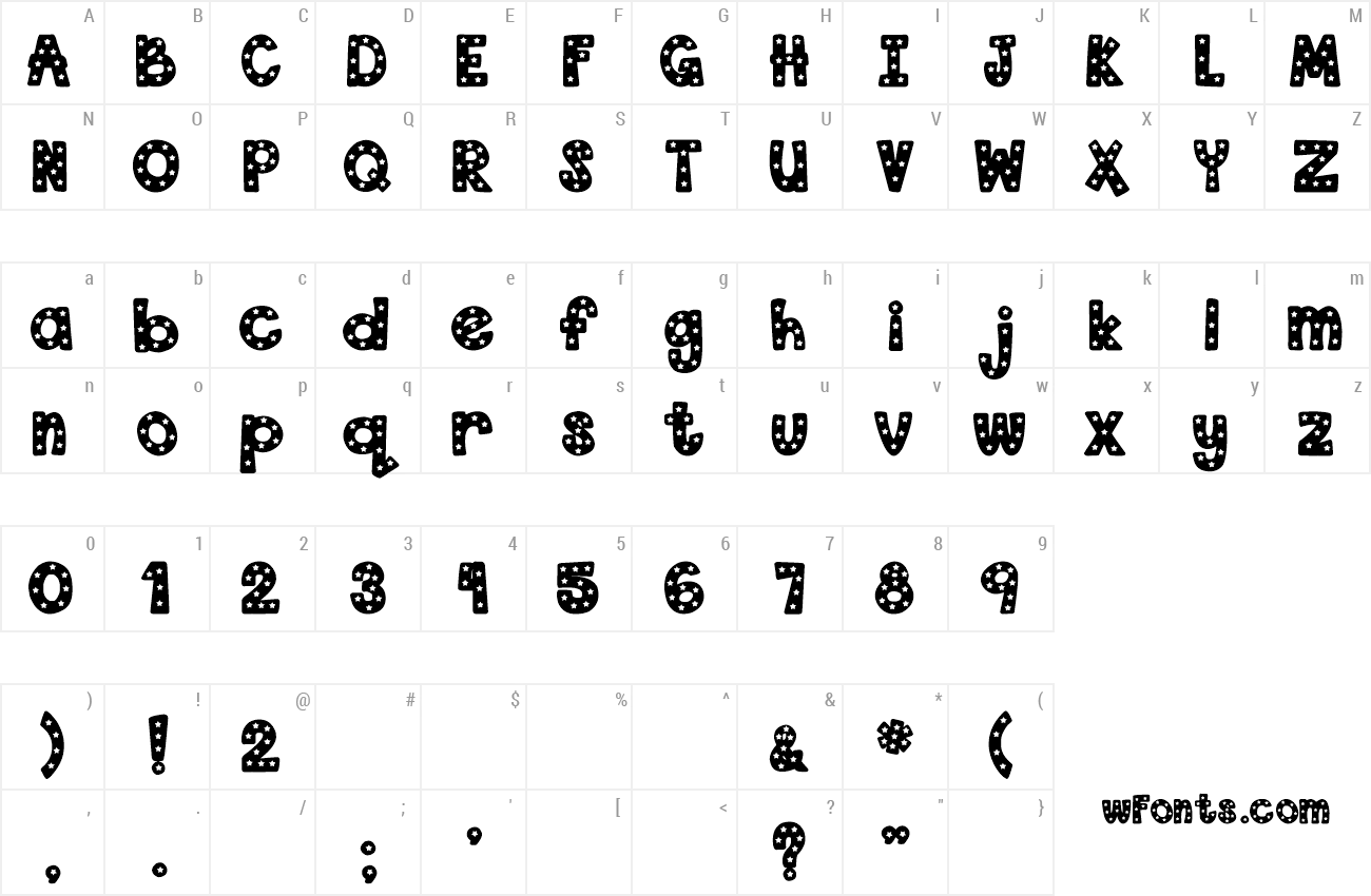 DJB Starry Starry Font | wfonts.com - download free